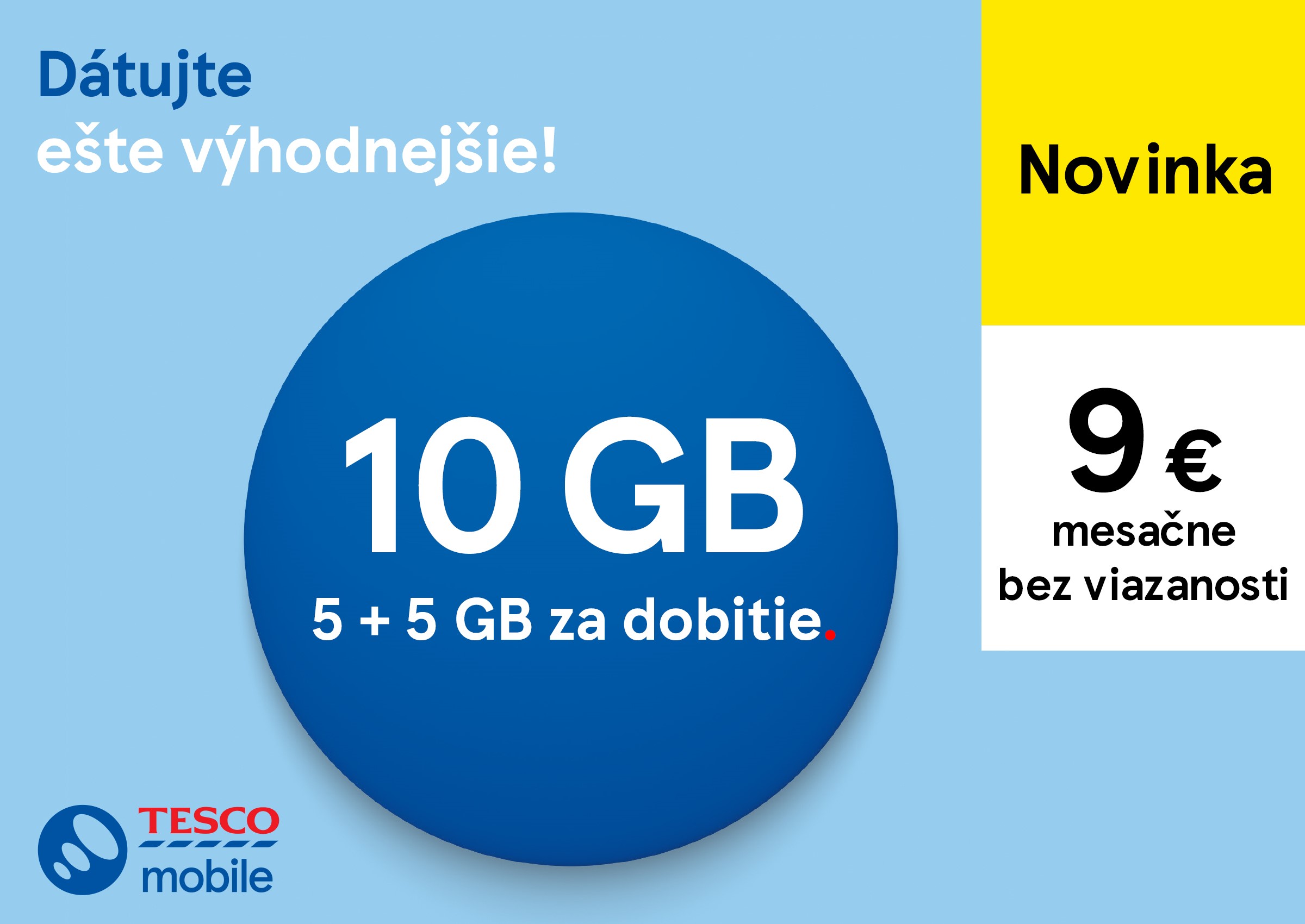 Zakaznici Tesco mobile ziskaju az 10 GB dat len za 9 EUR mesacne